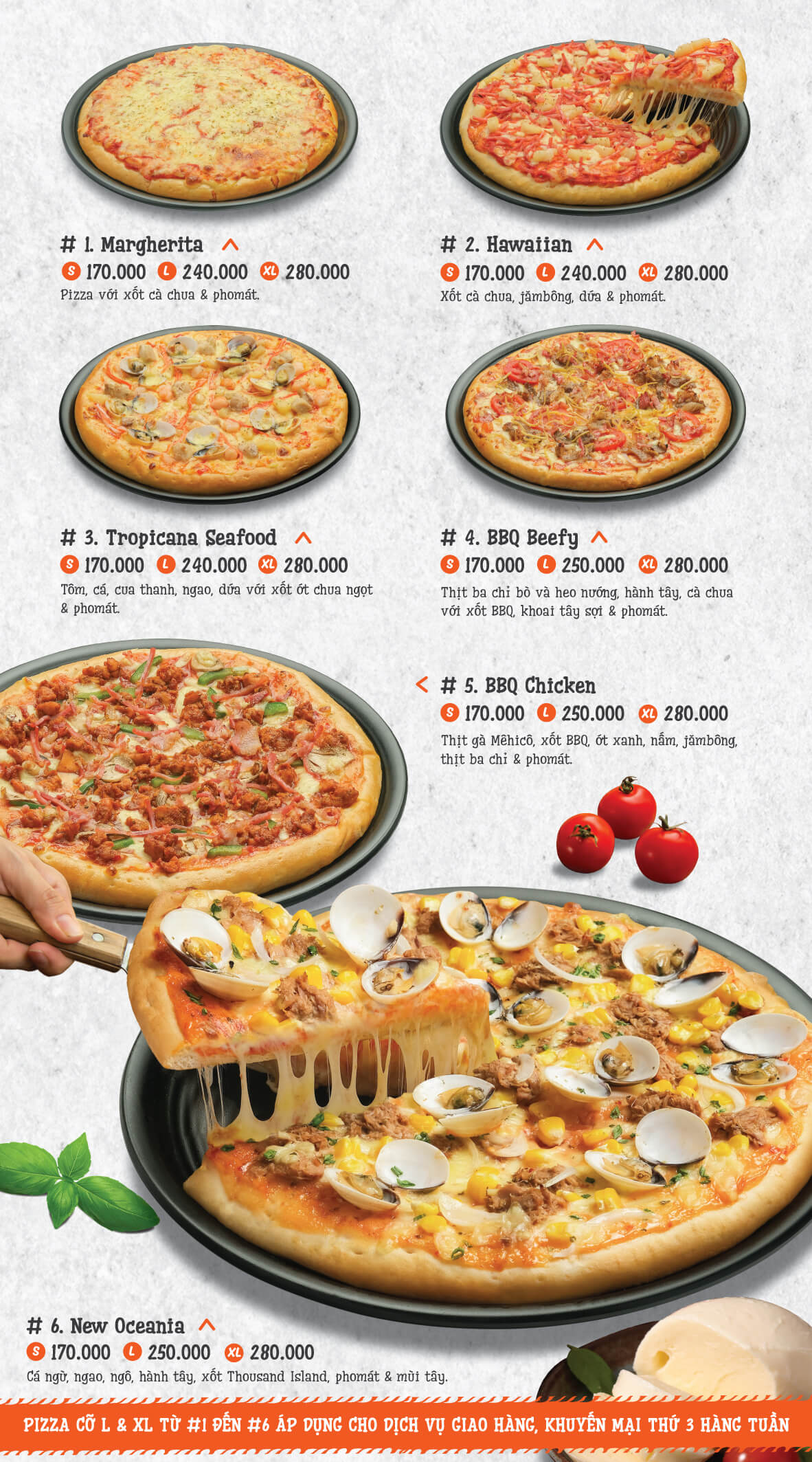 Menu Al Fresco's Hà Nội